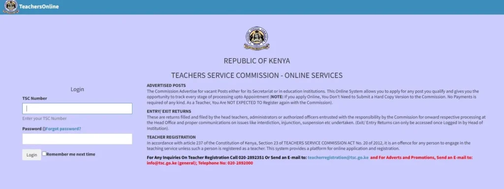 TSC Online Services 2026: Login,TPAY Payslips & Wealth